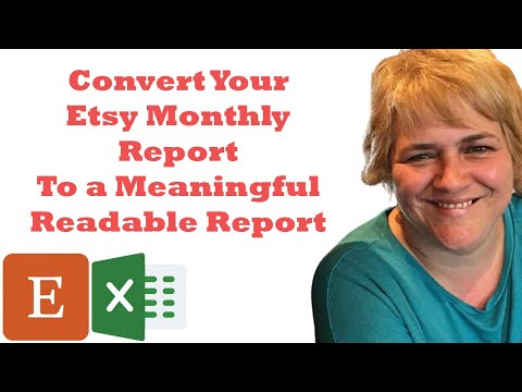 Format Etsy Monthly Statement Into a Meaningful report!