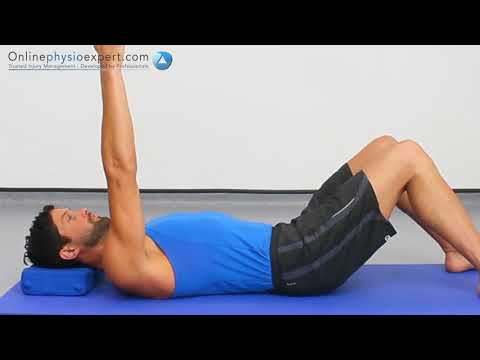 Supine lying shoulder protraction strength 1 R