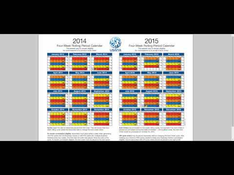 Four Week Rolling Period Calendar