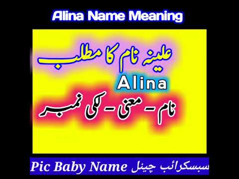 Alina Name Meaning in Urdu | Alina naam ka matlab | علینہ نام کے معنی By Pic Baby Name MyShortsVideo
