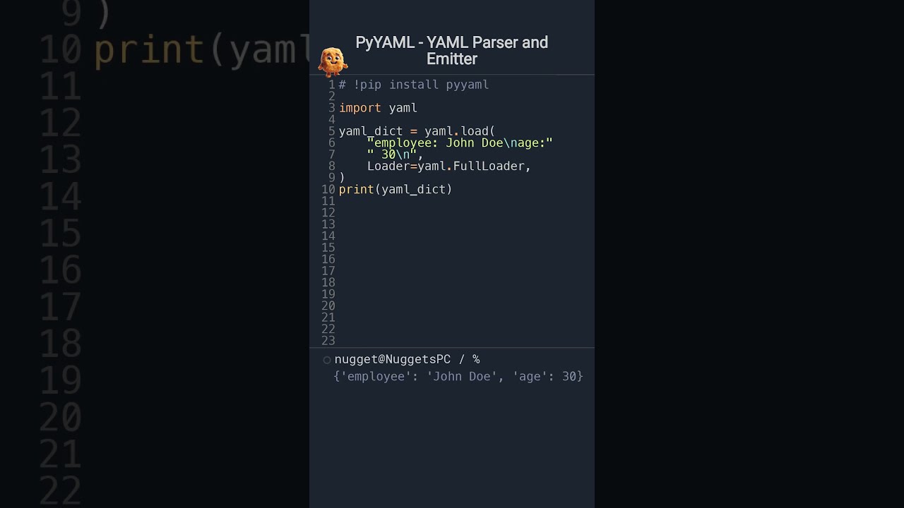 #PyYAML - YAML Parser and Emitter | #DevNuggets #Python