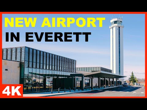 New Passenger Airport in the Belly of Everett Washington - Paine Field Airport Drive 4K