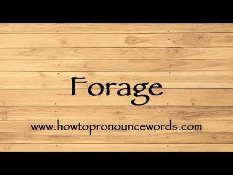 How To Pronounce Forage ? How To say Forage New Video