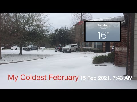 My Coldest February (16 degrees Fahrenheit)