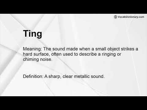 Ting Meaning