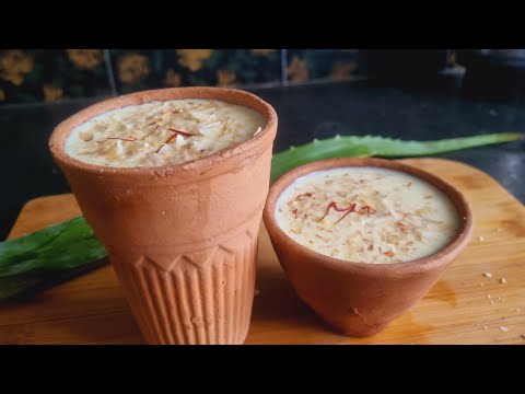 Aloe vera, almond, saffron lassi?? Aloevera, almond, saffron lassi| Lassi Recipe|
