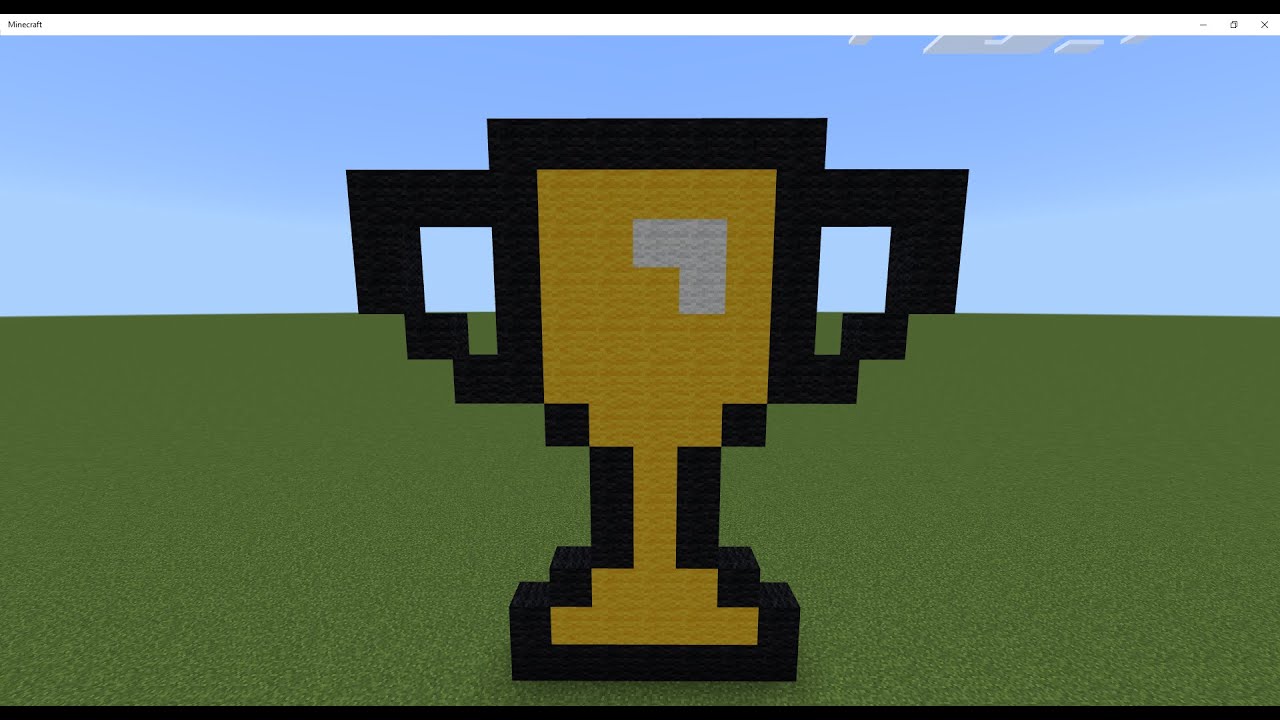 Minecraft Tutorial: Trophy Pixel Art