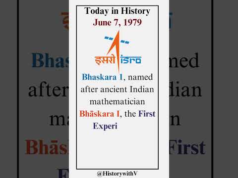 Today in History - June 7, 1979 #isro #bhaskara #satellitelaunch #india #indian #isro #launch