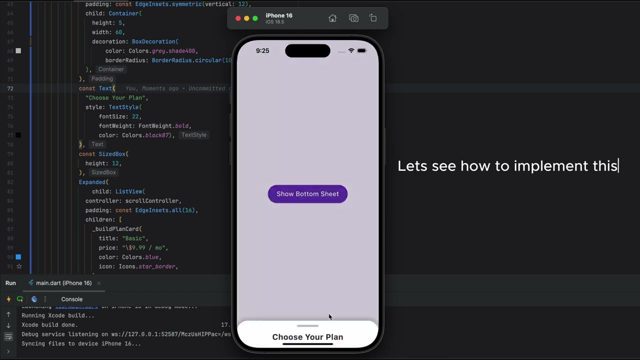 Flutter Bottom Sheet Animation Tutorial 2025 | Pull-up Draggable UI Design