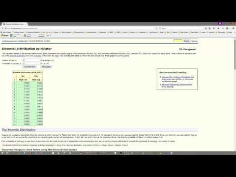 Online Calculator for Binomial Distribution