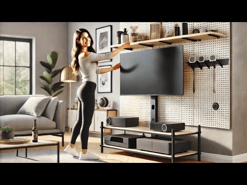 📺 Perlegear Universal Swivel TV Stand with Pegboard Storage Review 📺