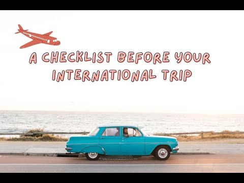 Checklist for International Travel