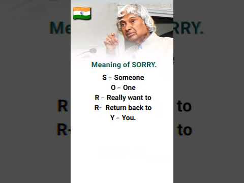 Meaning of sorry | Share with someone what's app status | #life #love #shorts #quotes #motivation