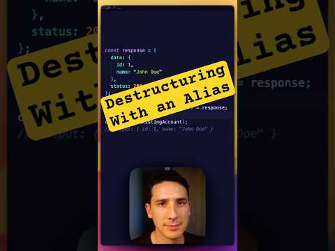 Wow: Destructuring w/ Alias in JavaScript #javascript #javascripttutorial #coding #programming