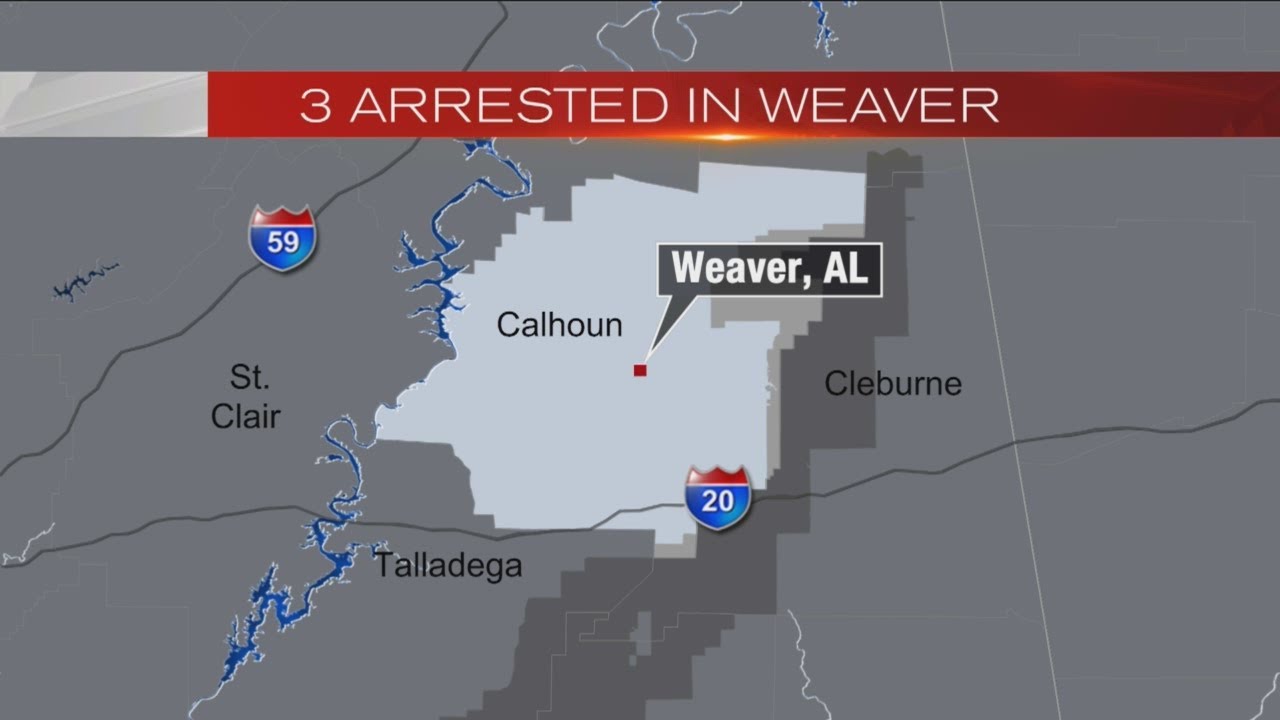 3 arrested on robbery, rape charges in Weaver