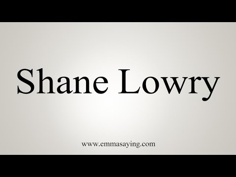How To Pronounce Shane Lowry