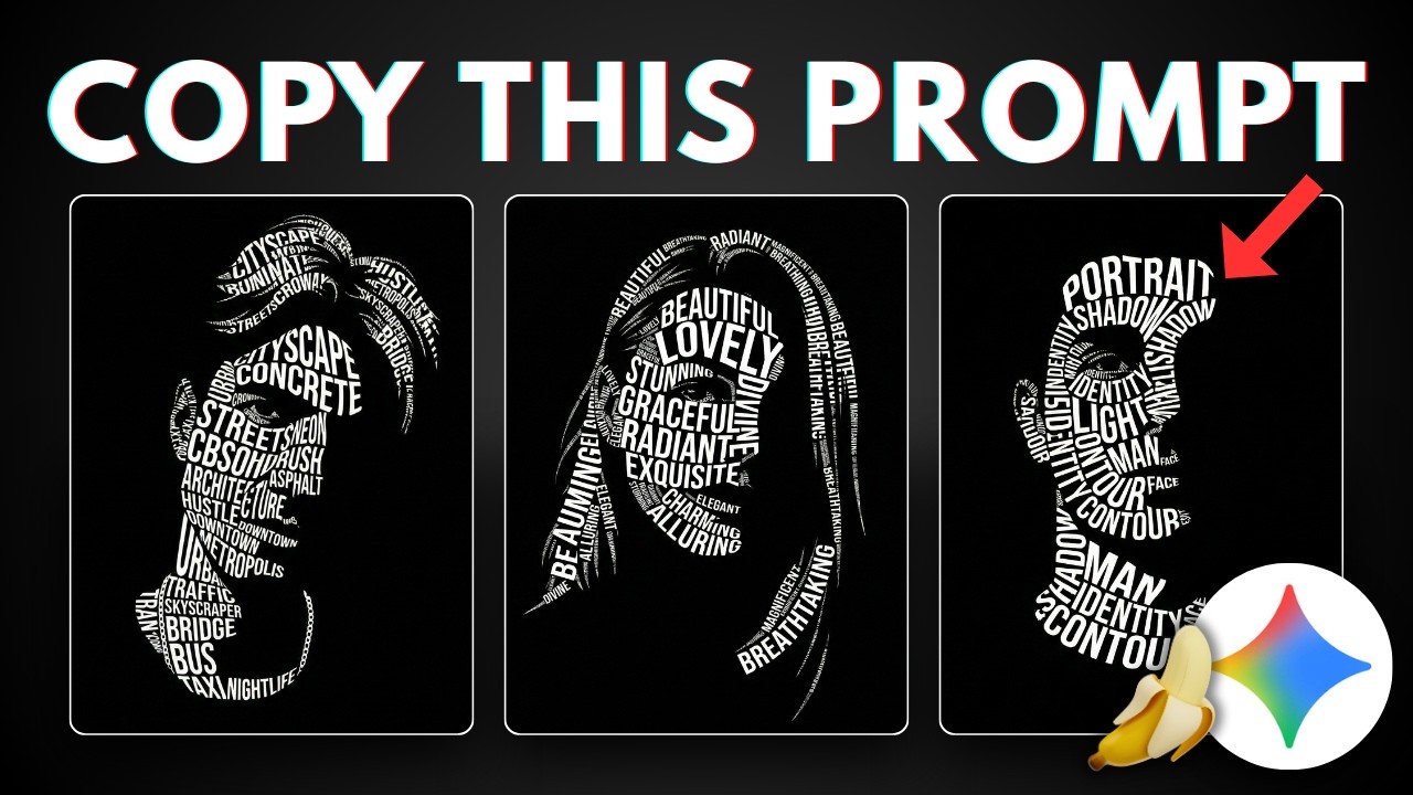 How to Turn Selfies into a SUPERB Portrait Typography with Nano Banana Pro