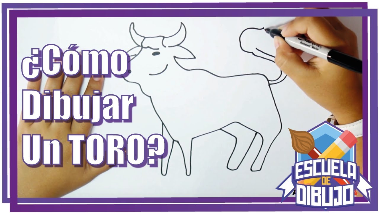 ¿Cómo Dibujar un TORO?  Dibujo de un TORO paso a paso
