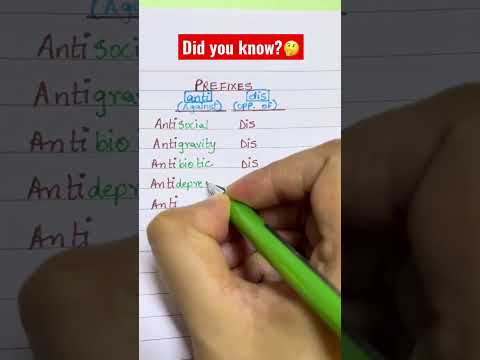 What are prefixes? Anti / dis