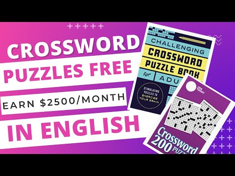 [ENGLISH] Make KDP Crossword Puzzles For FREE: Earn $2500/Month Online