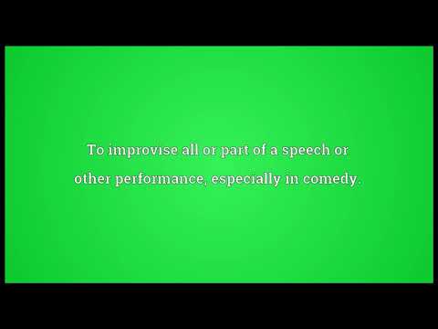Ad lib Meaning