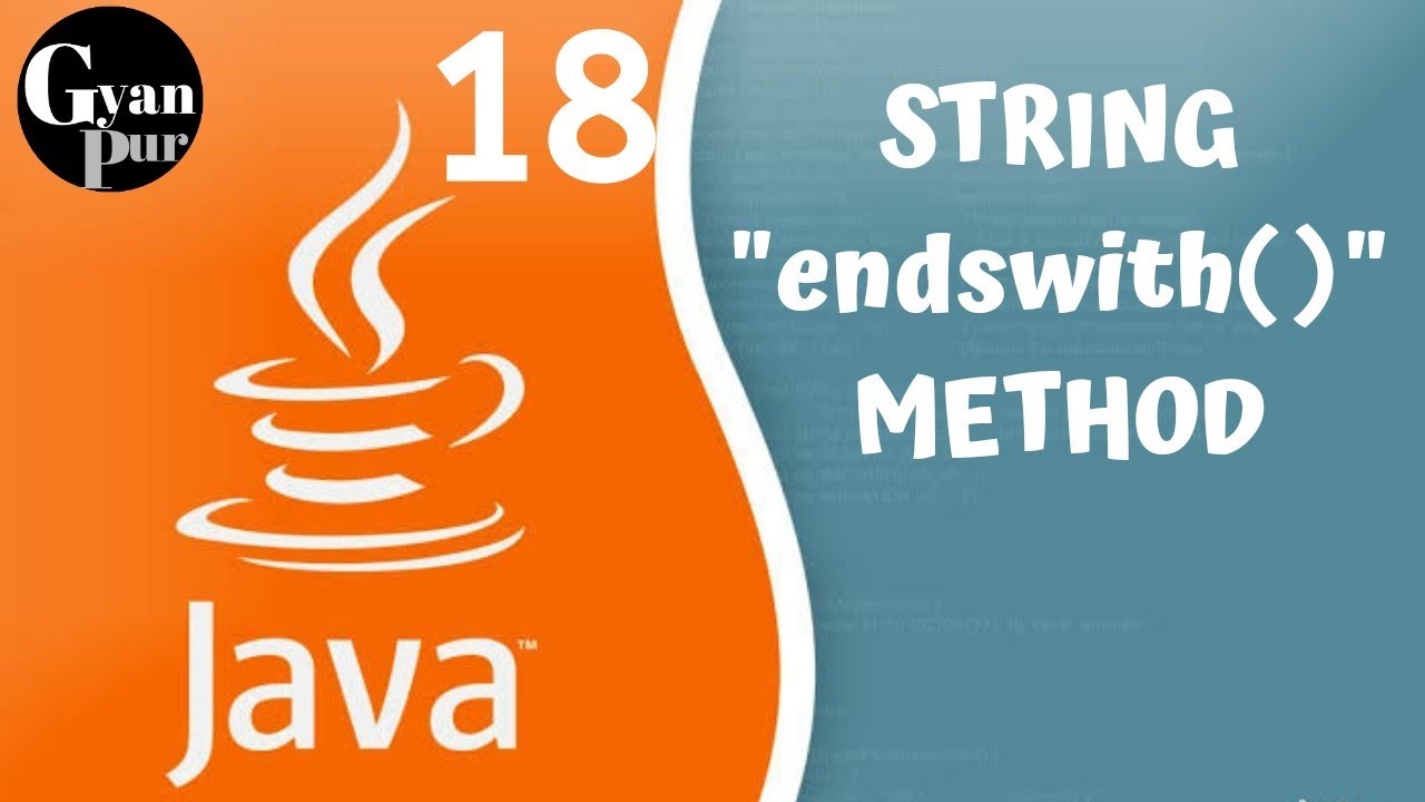 String endsWith method in Java| Java tutorial for beginners