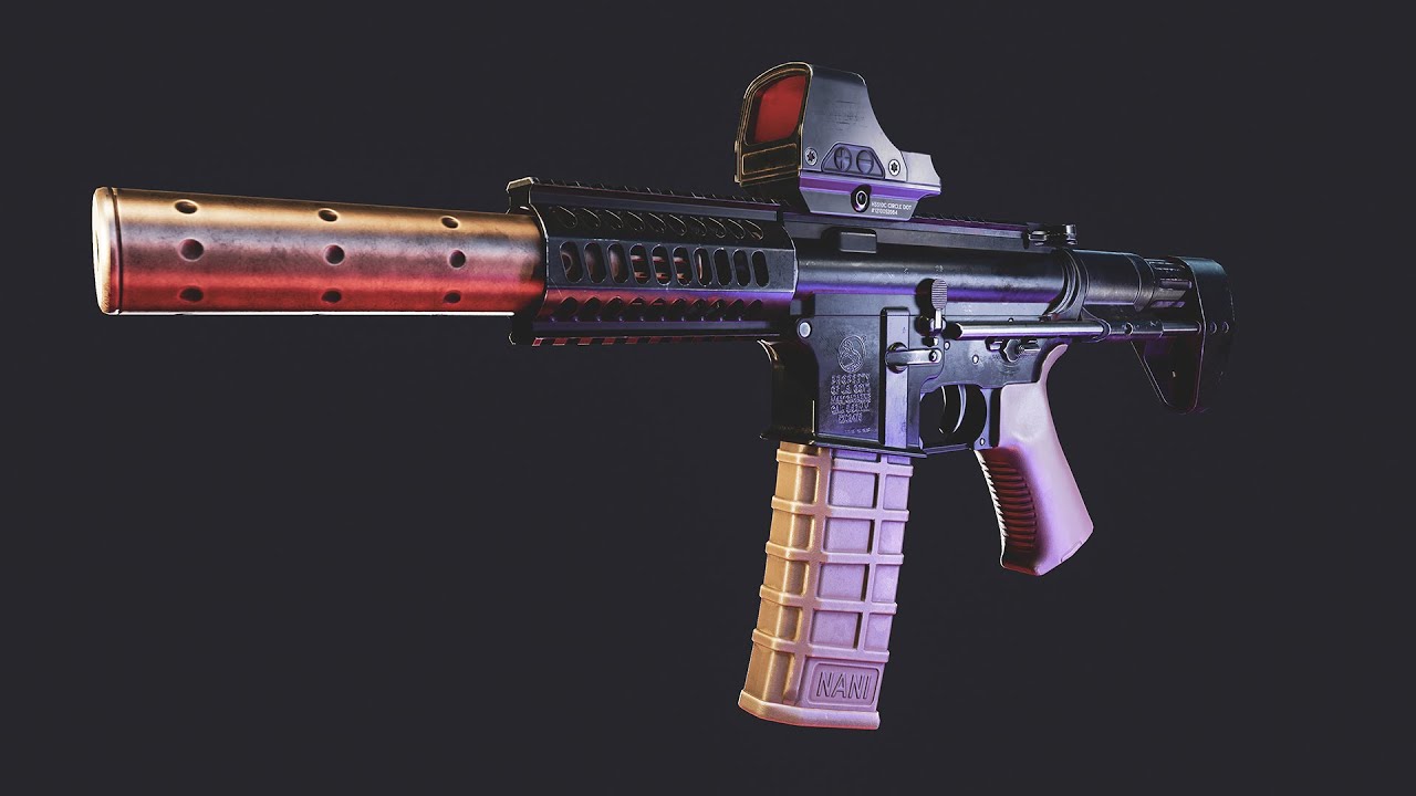 M4A1 Custom Game-Ready 3D model