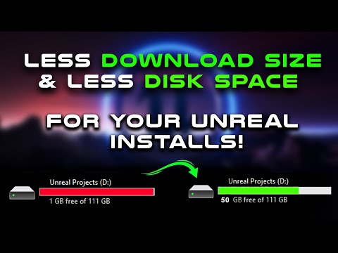 Less download size and storage space for your unreal installs !