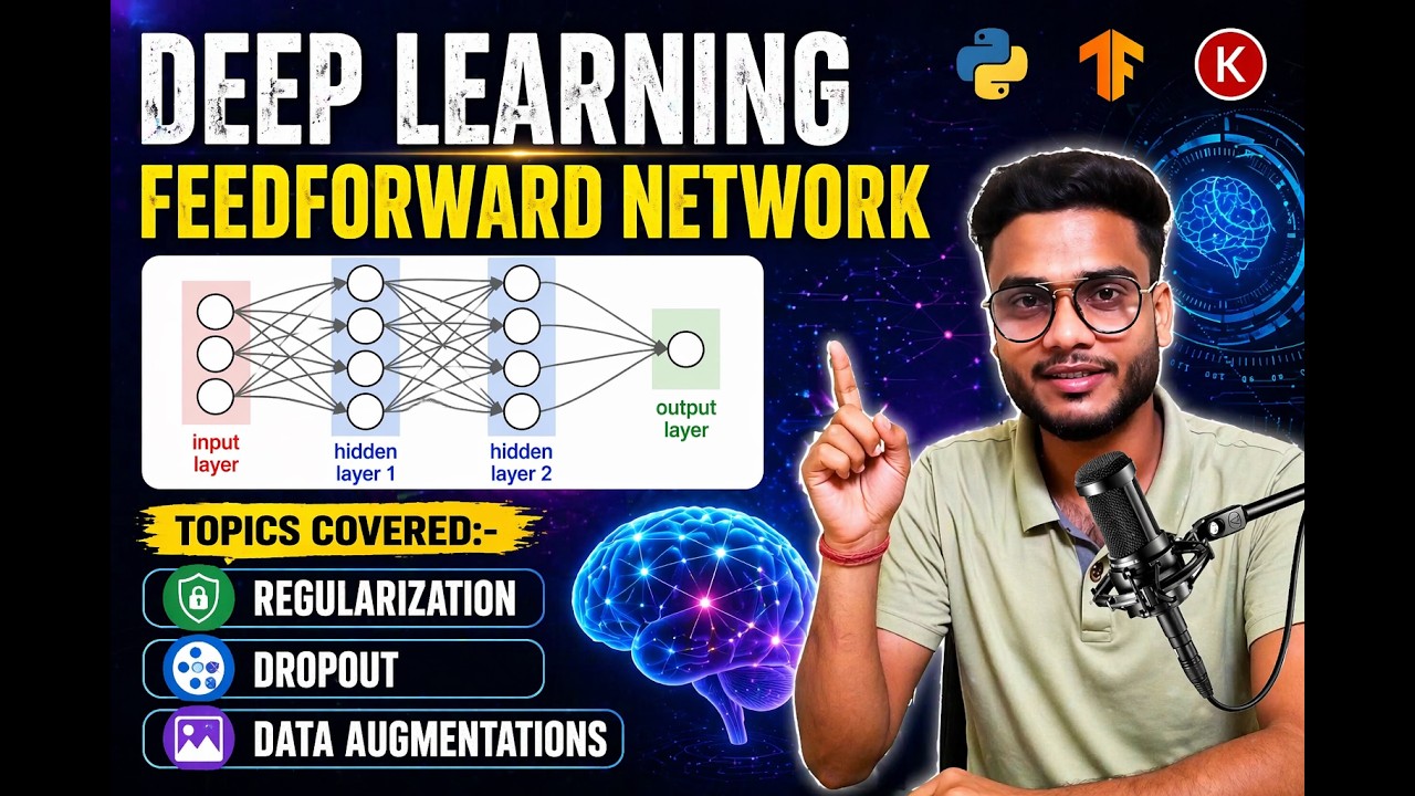 Deep Learning Tutorial Feedforward Neural Network | Regularization, Dropout, Data Augmentation Expl.