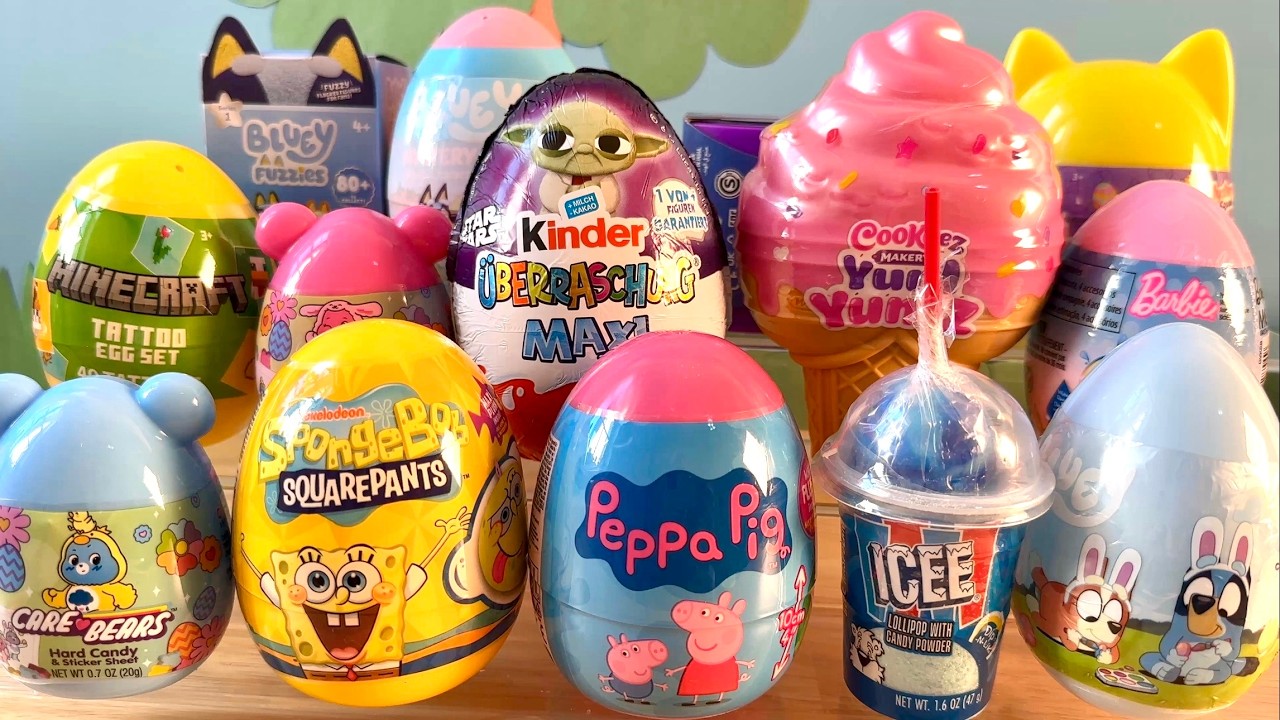 Easter eggs 🥚 opening kinder surprises and Easter eggs
