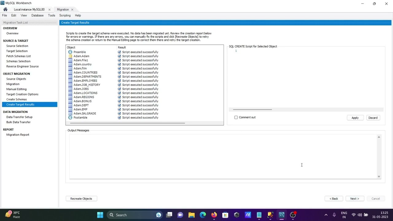 How to Migrate sql server to mysql workbench