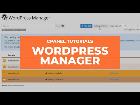 cPanel Tutorials - WordPress Manager