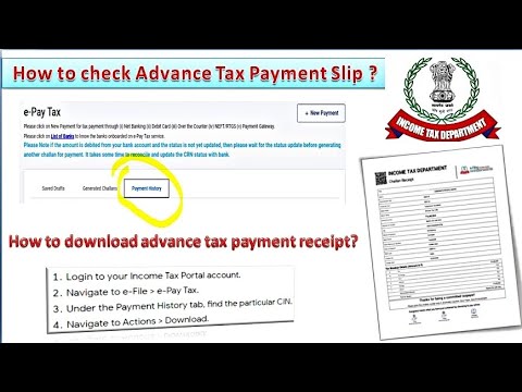 How to Download Advance Tax Payment Receipt & Challan on IncomeTaxPortal ? How Advance Tax Pay Slip