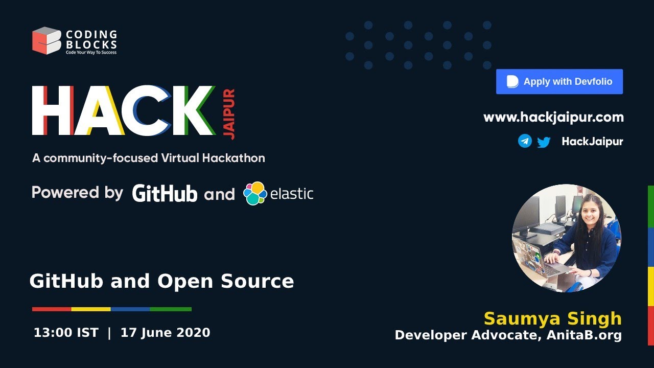 One-Stop guide to GitHub and Open Source by Saumya Singh | HackJaipur Hackathon