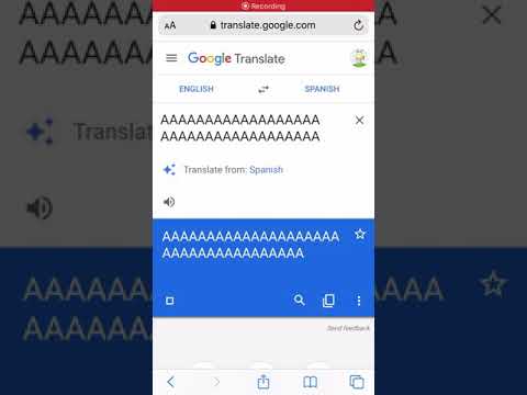 Google translate weirdly says A in Spanish