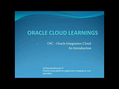 Introduction to OIC - Oracle Integration Cloud