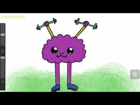 Draw Brain cartoon image |Drawing video of Cartoon brain | #drawing #drawingvideo