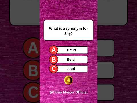 What is synonym for Shy? #trivia