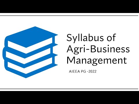 Icar aieea ABM (Agribusiness) 2022 pg syllabus.