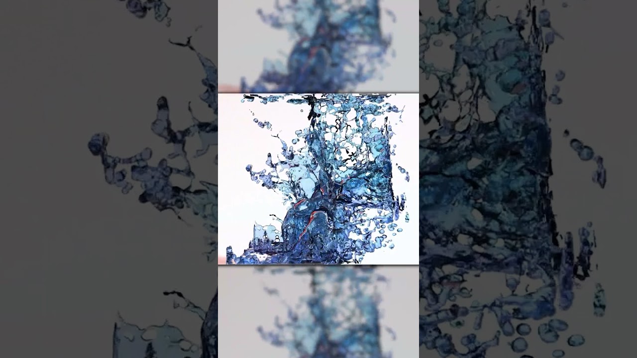 Slow motion Water splash Simulation | Blender Render #blender #shorts  #liquid  #simulation