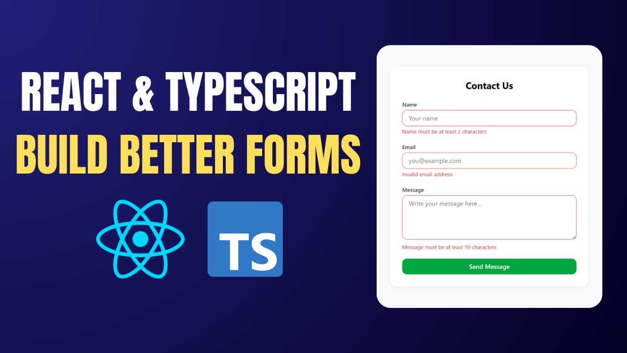 React & TypeScript Forms Made Easy | React Hook Form + Zod Validation