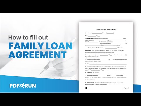 How to Fill Out Family Loan Agreement Online | PDFRun