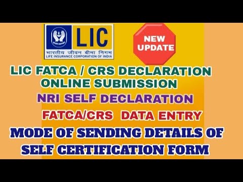 DetailsAbout FATCA/CRS&Online Declaration Submission&Mode ofsendingdetails ofself CertificationForm