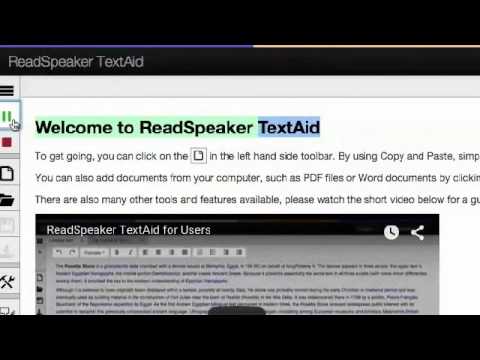 ReadSpeaker TextAid Literacy Support