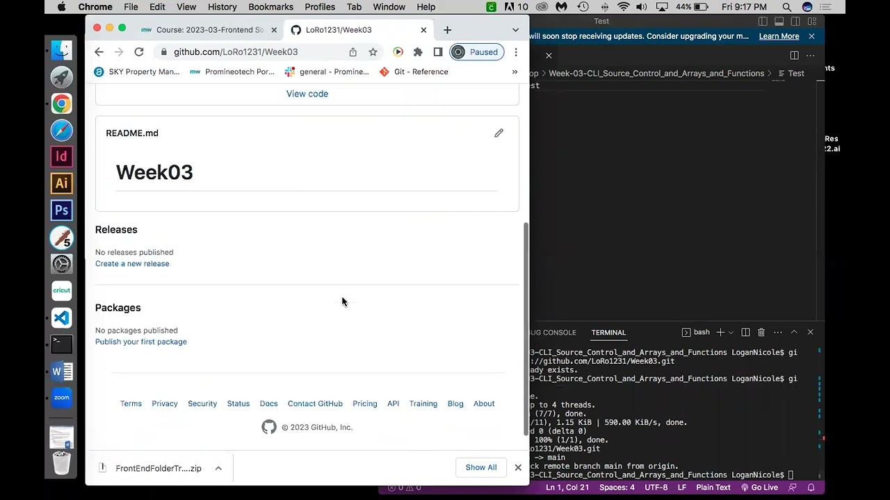 Promineo Tech Week03 - Git/GitHub