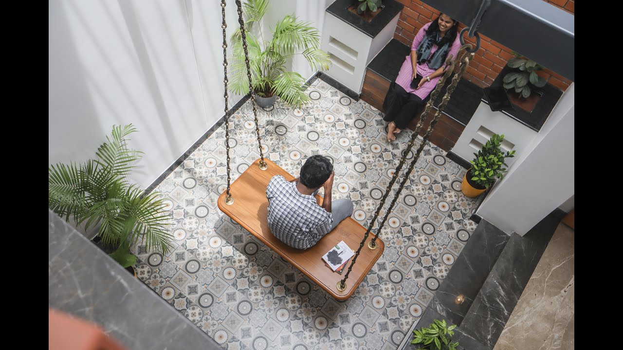 3000 sqft Luxury Contemporary House Design in Coimbatore | Minimal Interiors & Courtyard Concept