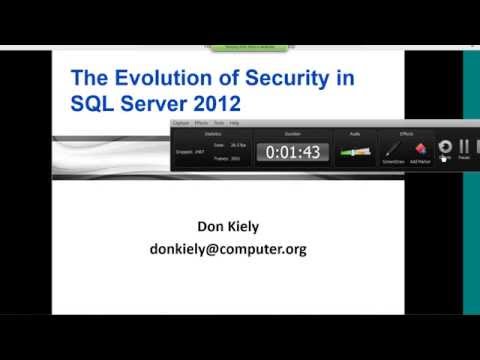 The Evolution of Security in SQL Server 2012 with Don Kiely - Alaska SQL User Group Meeting 12-5-13