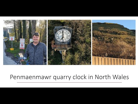 Penmaenmawr quarry clock in North Wales