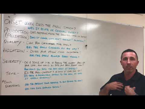 OPQRST Questions for the EMT