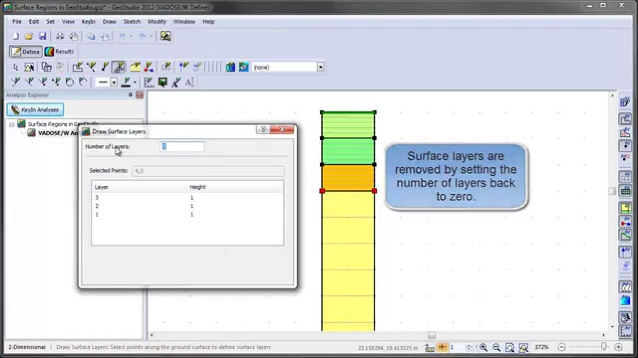 GeoStudio 2012: Surface Regions